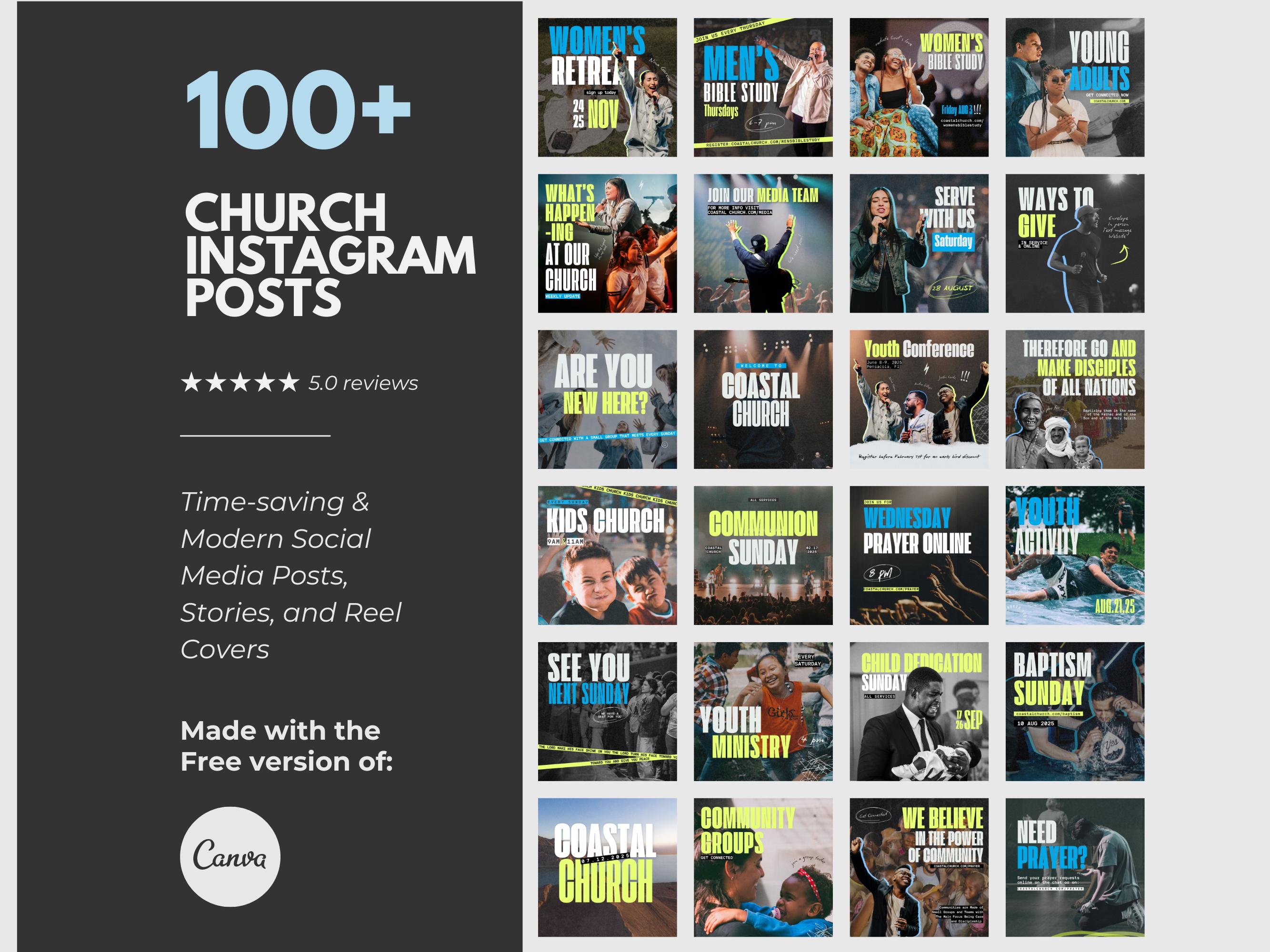Church Social Media Posts Church Instagram Templates Church Social ...