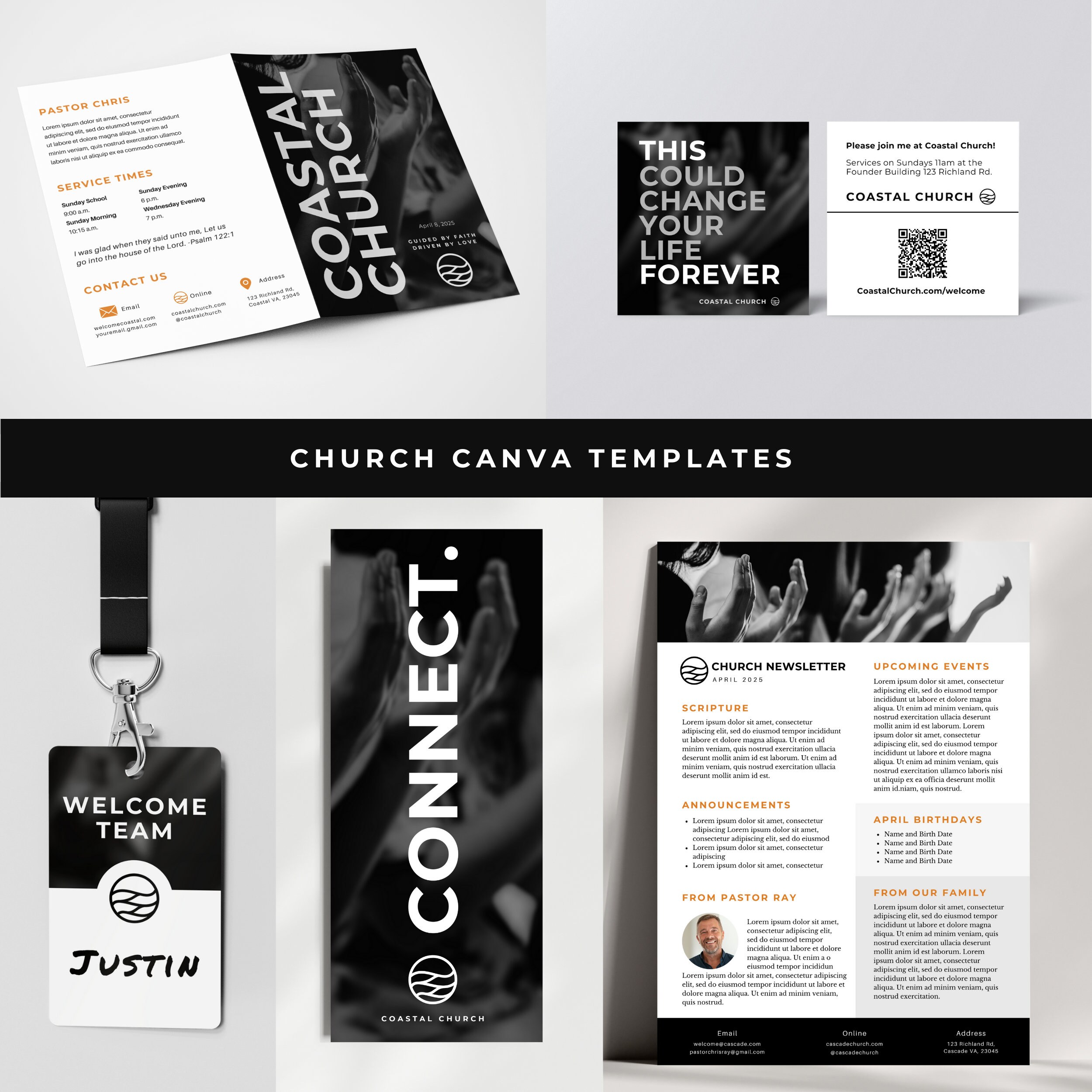 Church Template Bundle Church Bulletin Church Welcome Sign Church ...