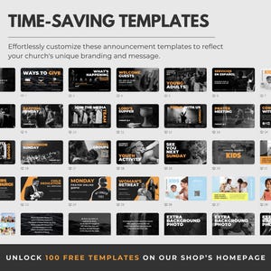 Church Announcements Slides Church Pre-service Slides Bundle Church ...