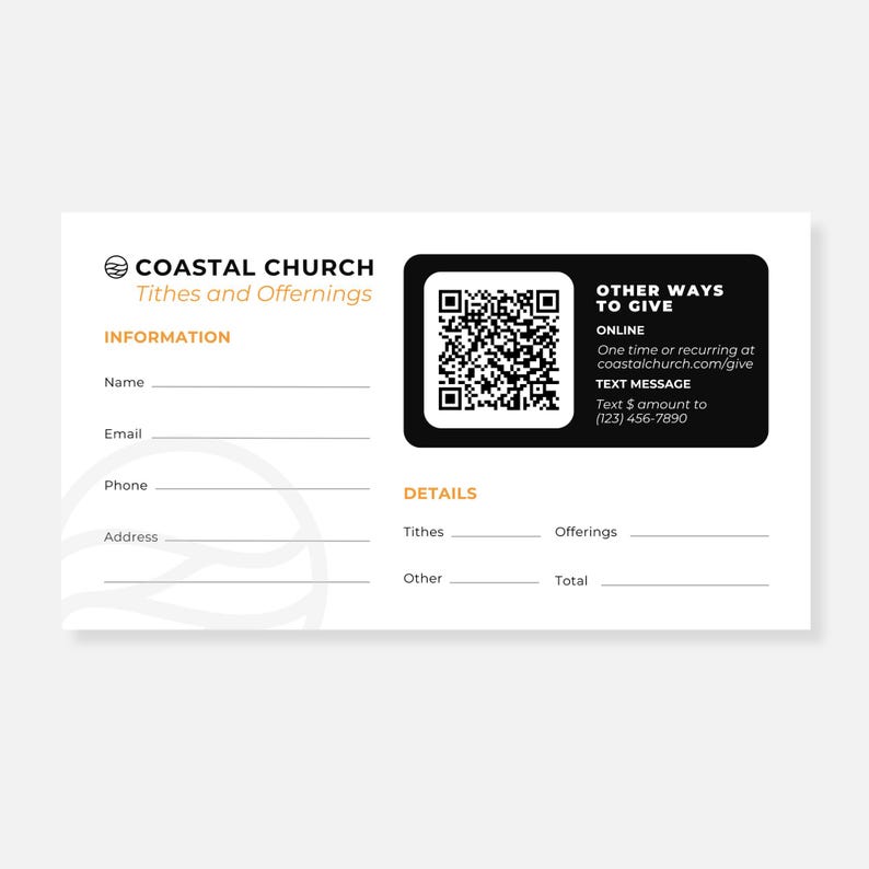 Tithe Envelope Template for Church Canva Template Church Templates ...