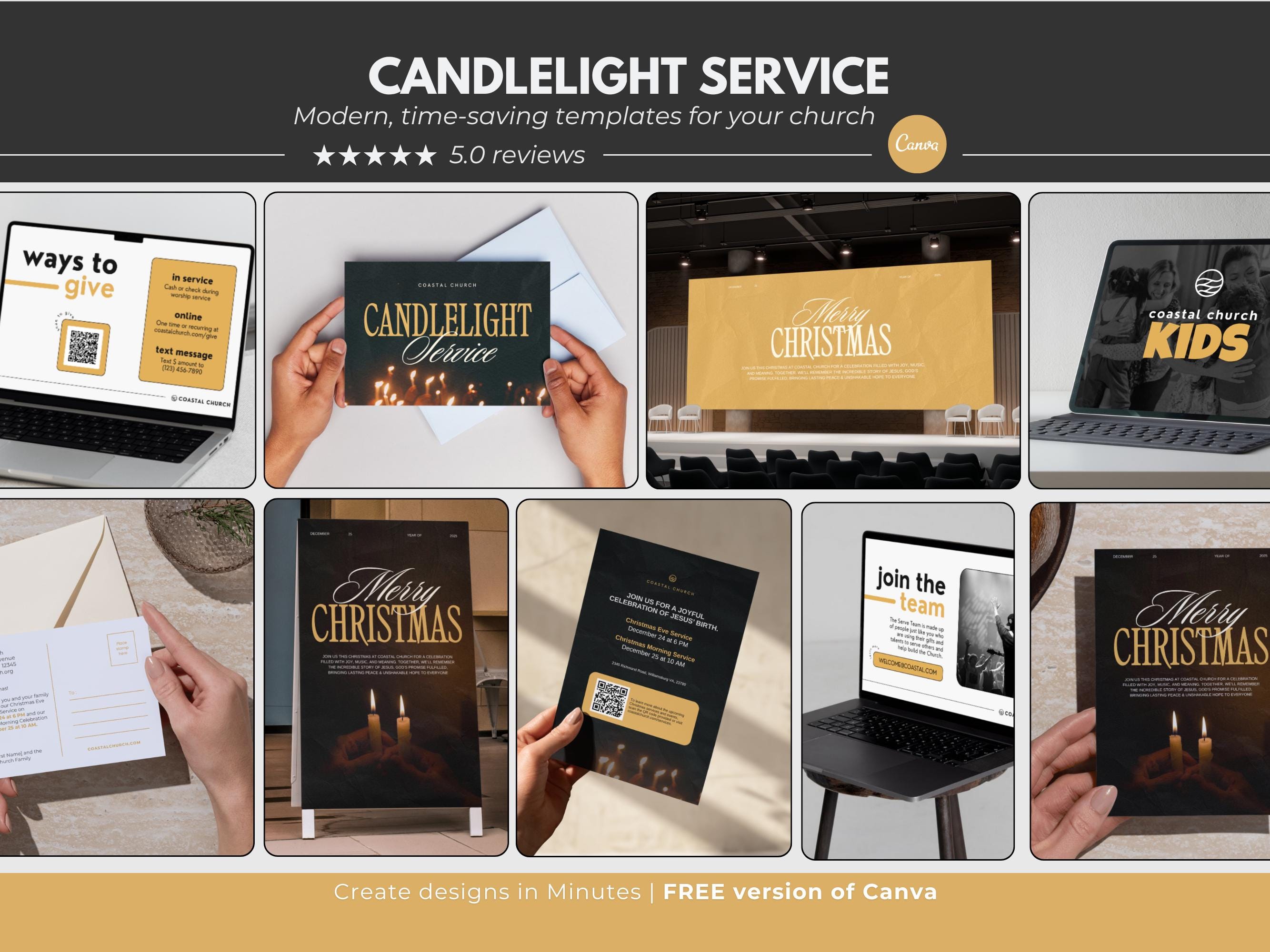 Candlelight Service Graphics Modern Christmas Sermon Series Graphics ...