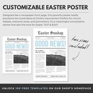 Church Easter Graphics Templates, Easter Bundle for Churches, Church ...