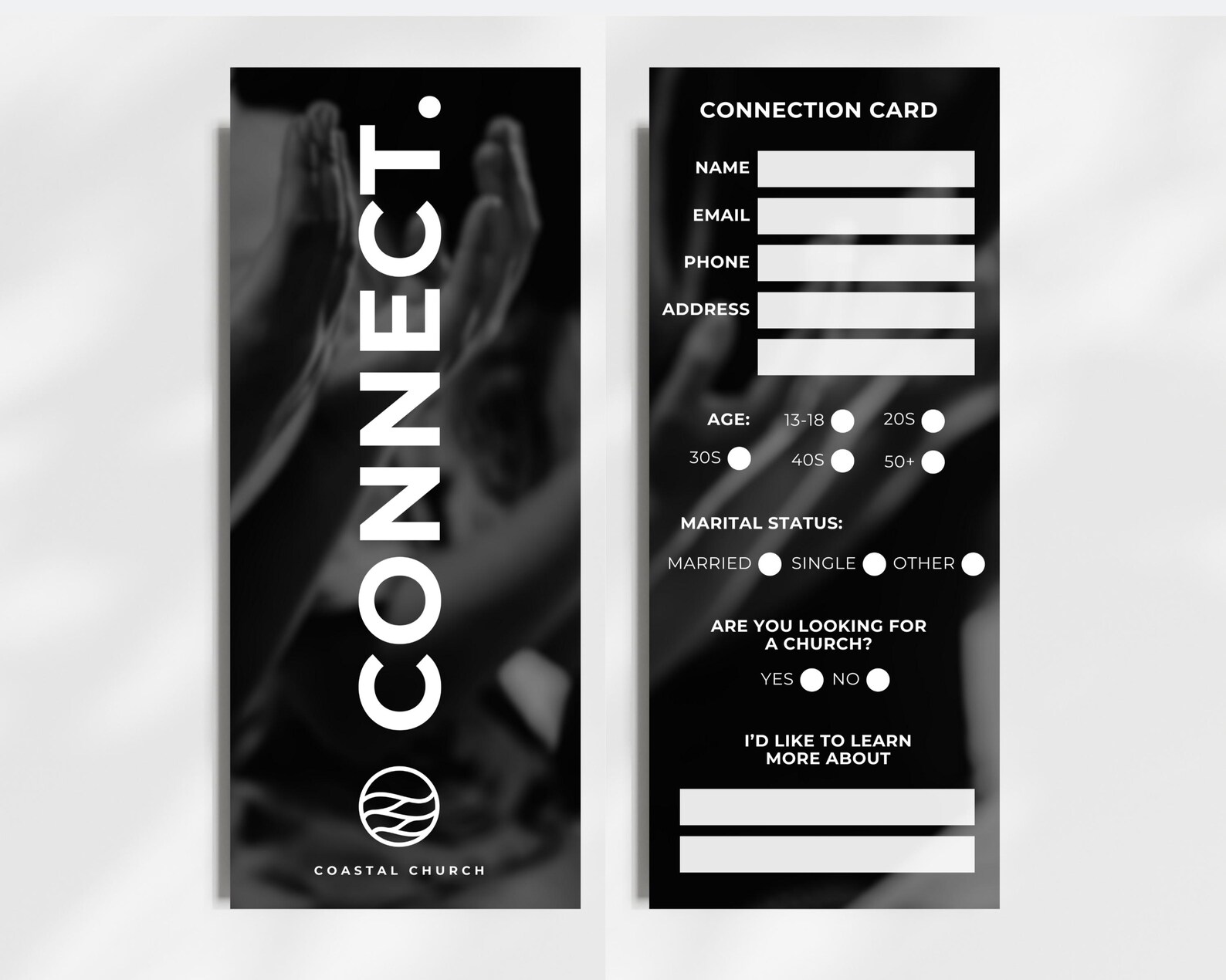 Church Connection Card Template Church Canva Template Church Templates ...