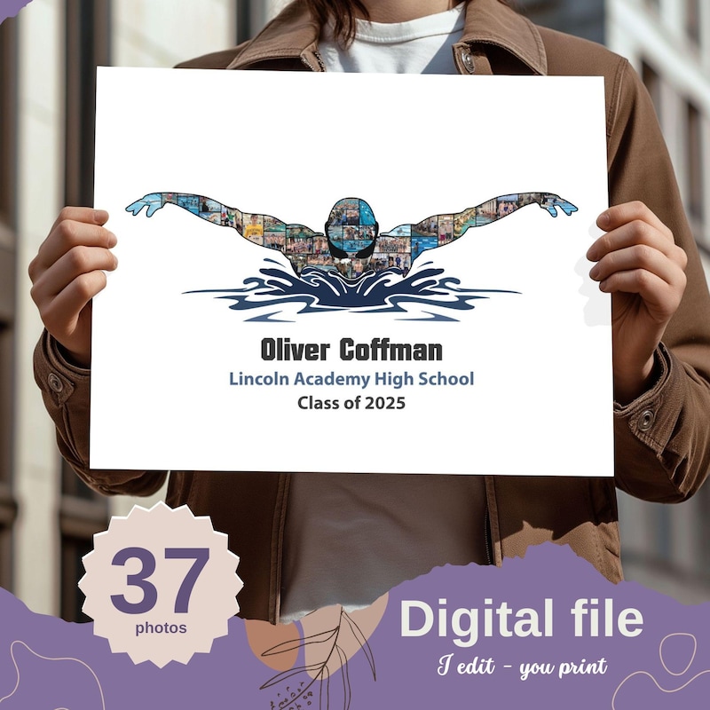 Swimming Photo Collage - Etsy