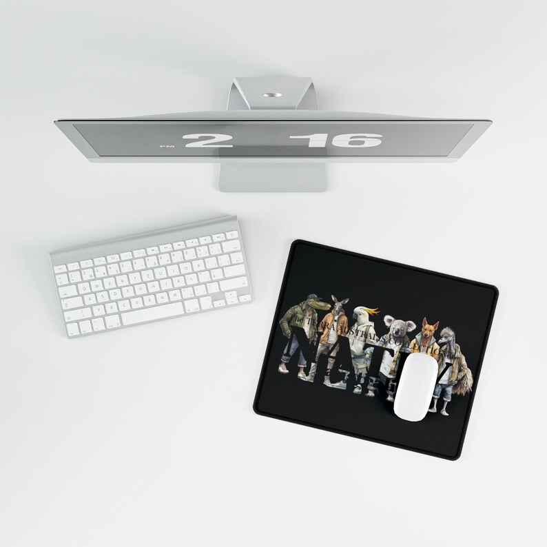 Australian Native Desk Mat & Mouse Pad Animals Koala, Dingo, Crocodile ...