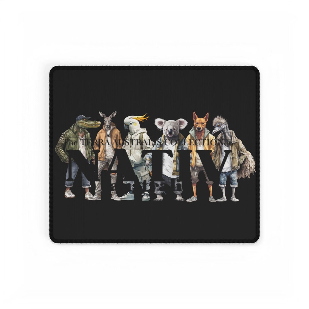 Australian Native Desk Mat & Mouse Pad Animals Koala, Dingo, Crocodile ...