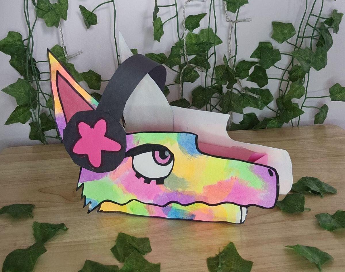 Multi-colored Dragon Puppet - Etsy