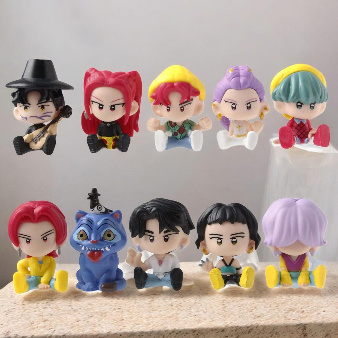 Kpop Demon Hunters Action Figure Toys Seated, PVC Model Derpys Tiger ...