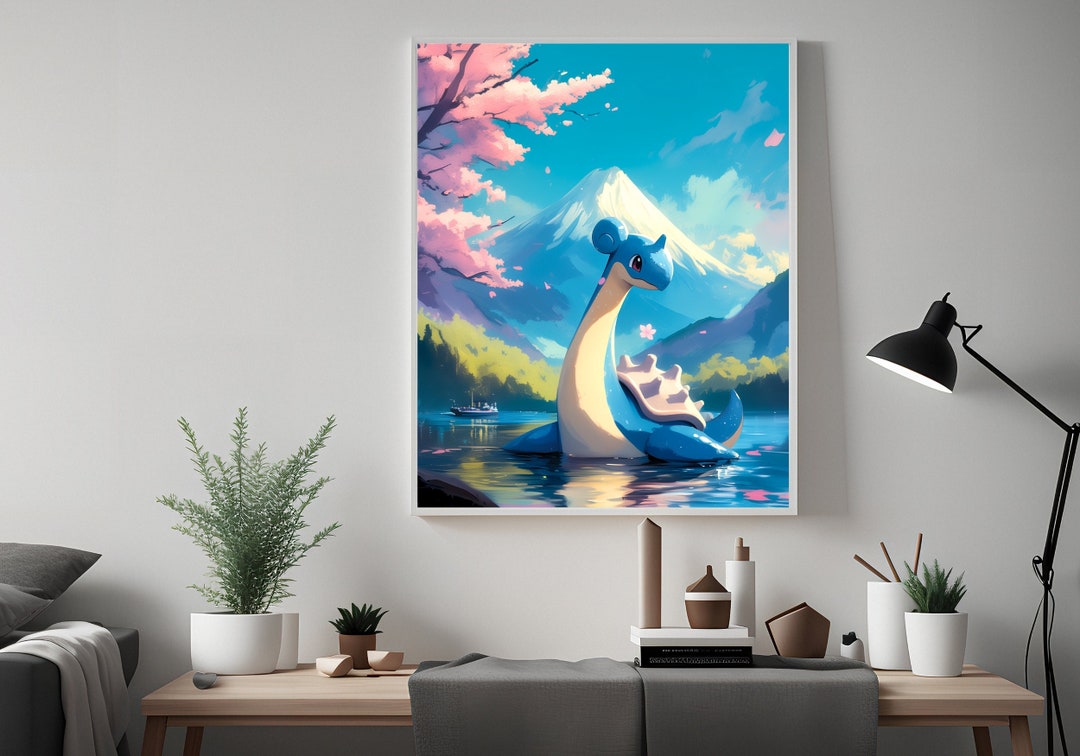 Lapras Pokemon, Anime Poster, High Quality, Printable Wall Art, Bedroom ...