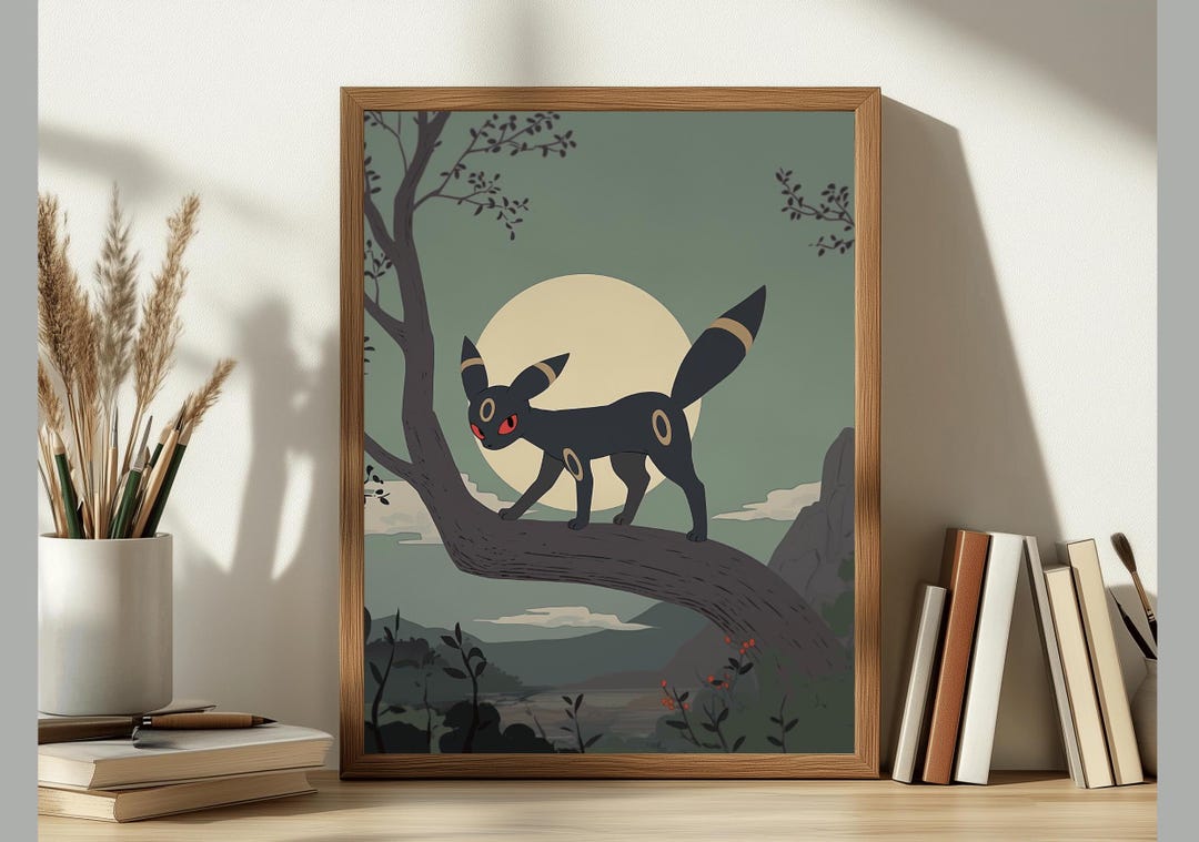 Umbreon Pokemon, Anime Poster, High Quality, Printable Wall Art ...
