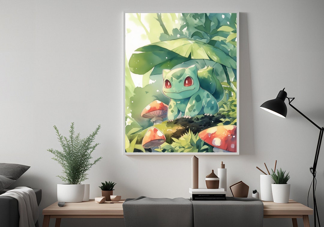 Bulbasaur Pokemon, Anime Poster, High Quality, Printable Wall Art ...