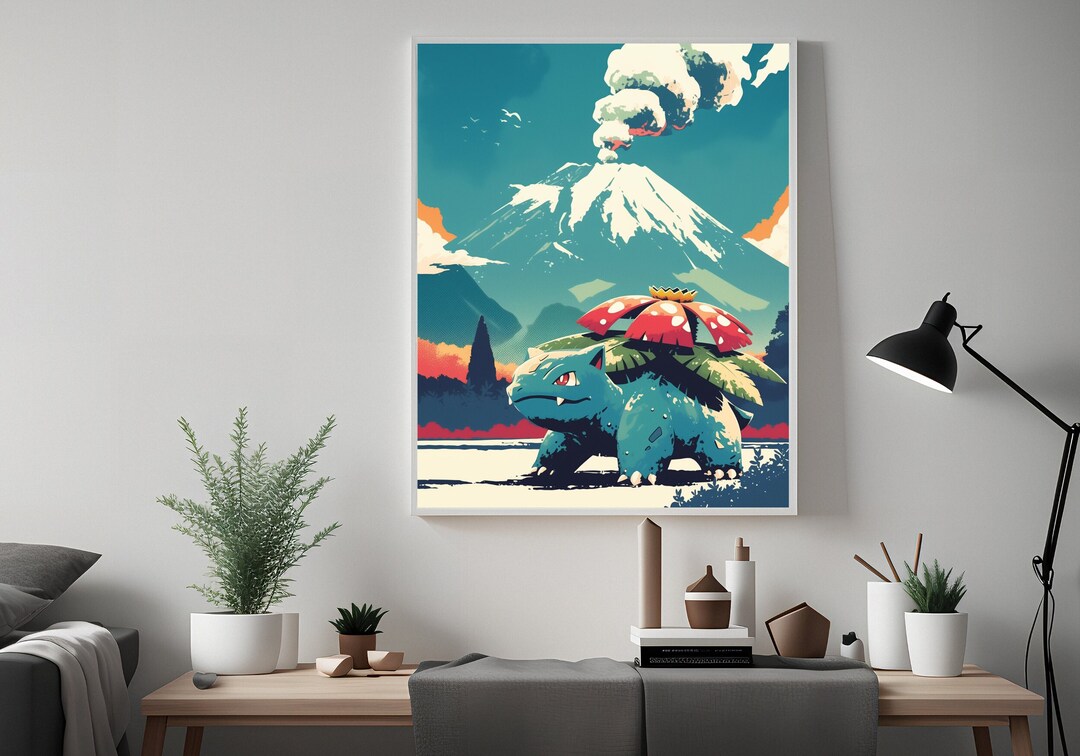 Venusaur Pokemon, Anime Poster, High Quality, Printable Wall Art ...