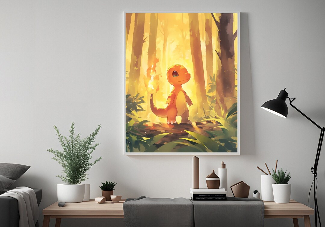 Charmander Pokemon, Anime Poster, High Quality, Printable Wall Art ...