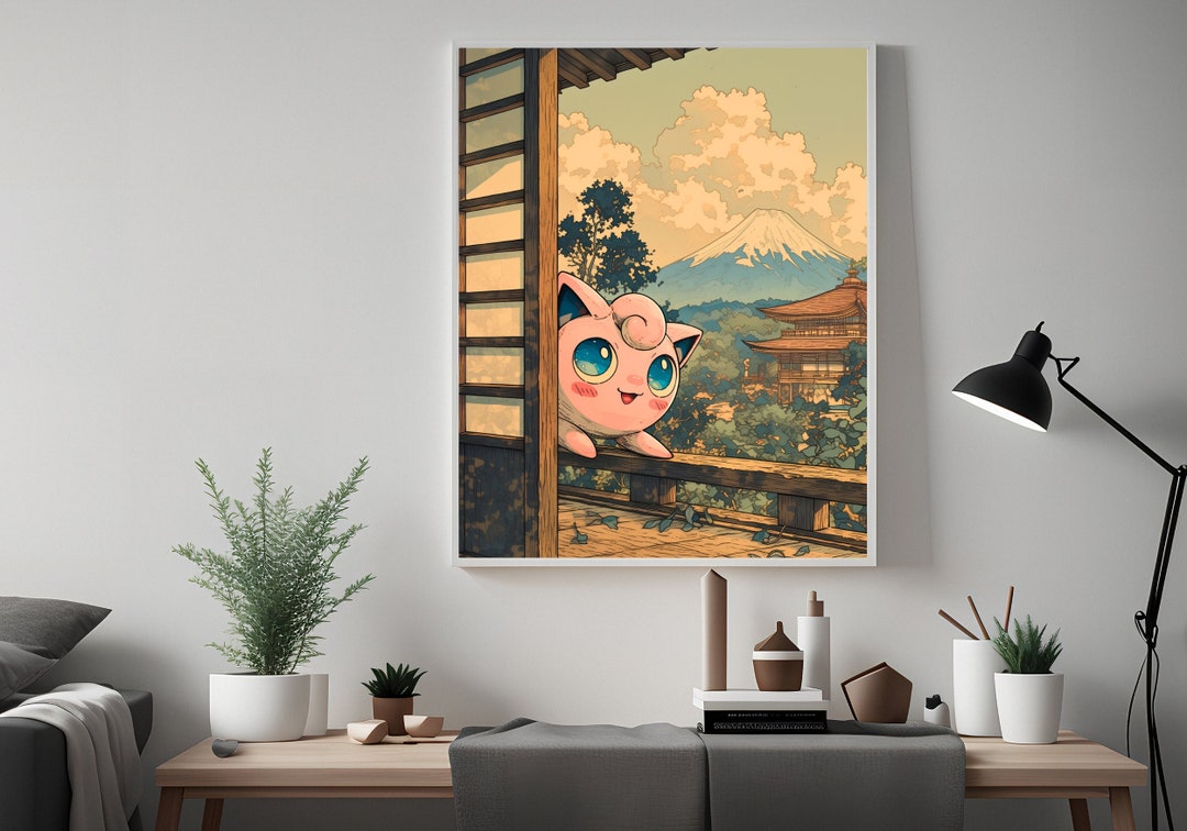 Jigglypuff Pokemon, Anime Poster, High Quality, Printable Wall Art ...