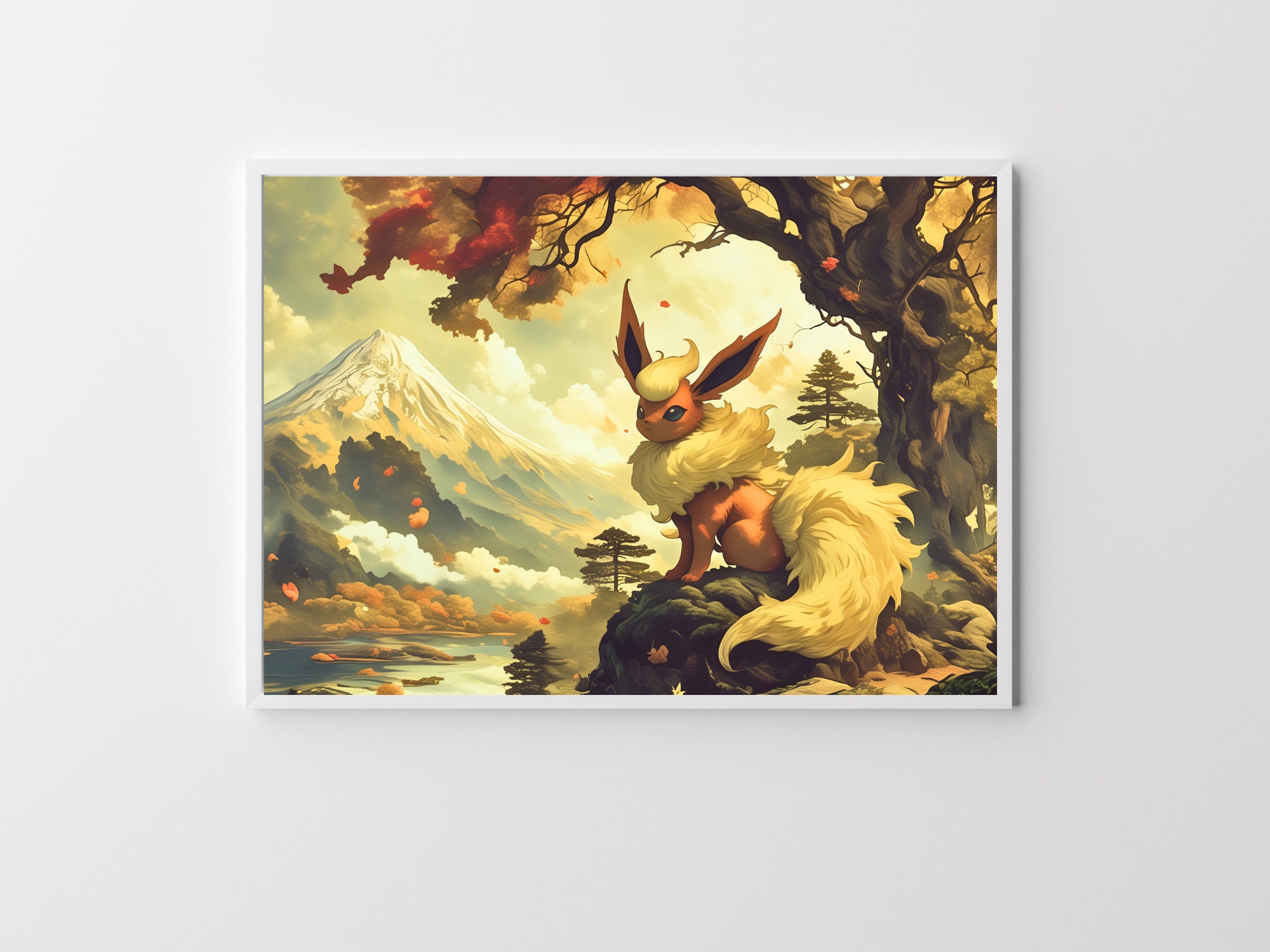 Flareon Pokemon, Anime Poster, High Quality, Printable Wall Art ...