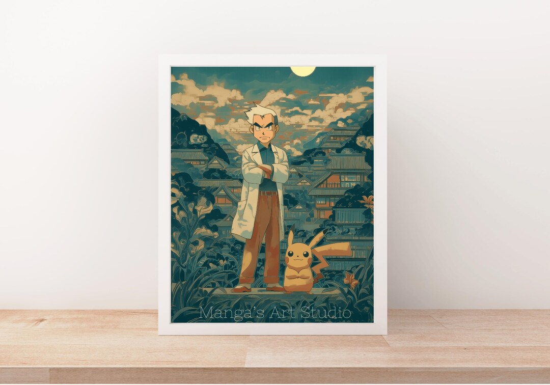 Professor Oak Anime Poster: Japanese Home Decor (digital Download) - Etsy