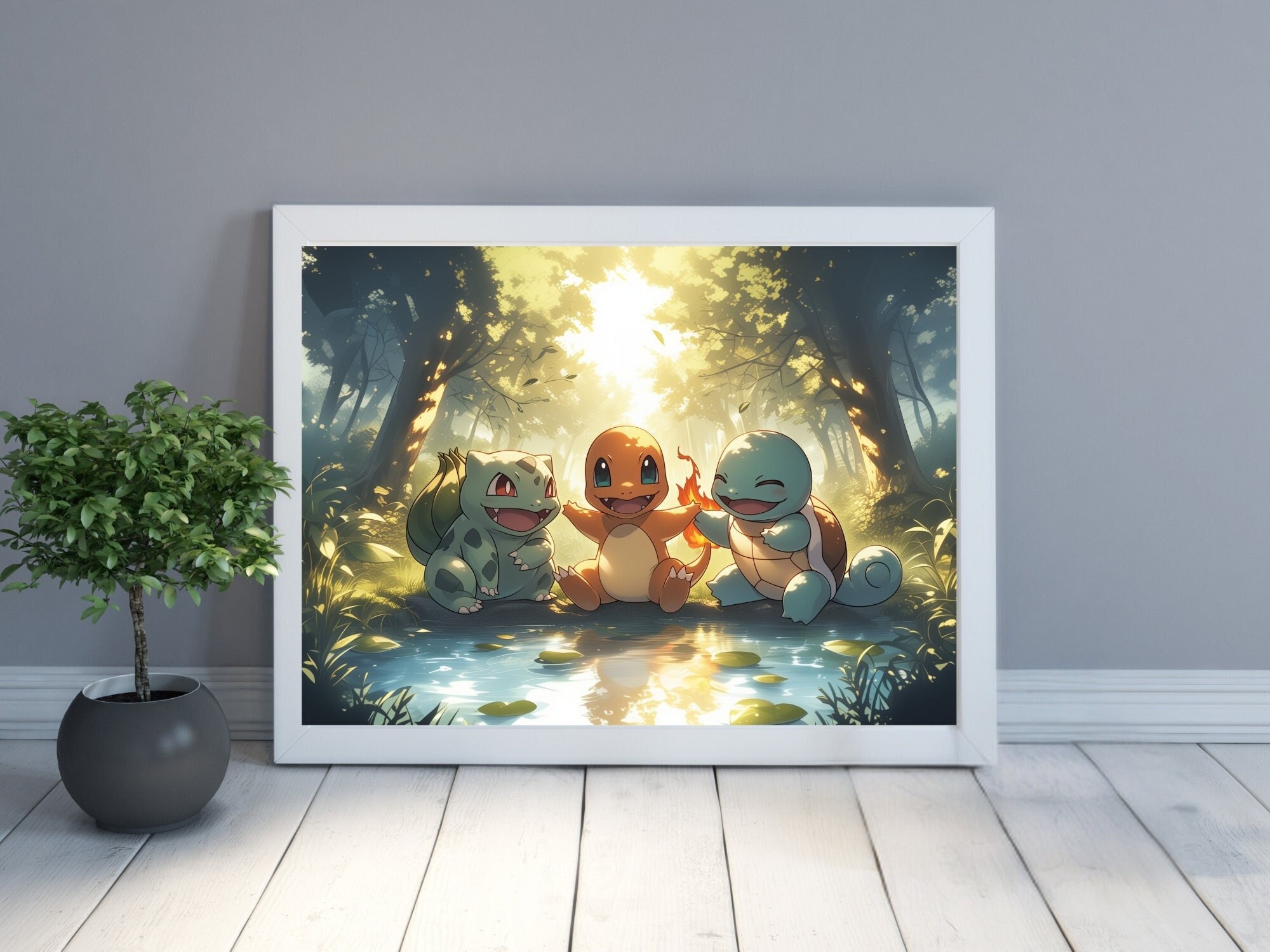 Pokemon Starters S01, Anime Poster, High Quality, Printable Wall Art ...