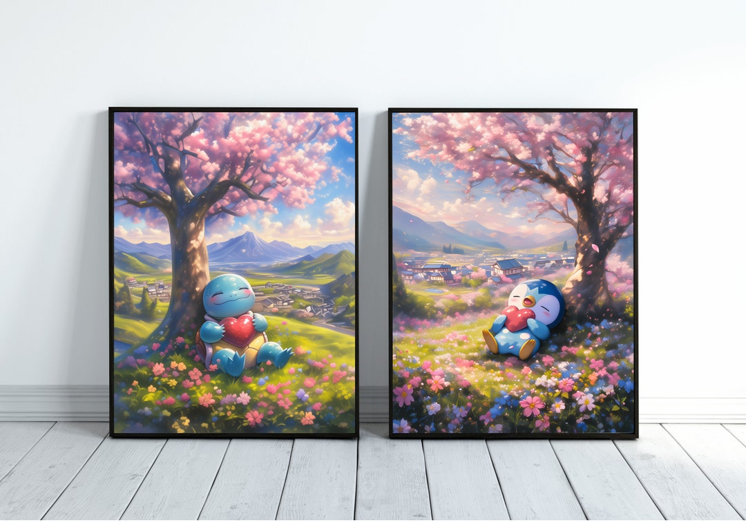 Buy Squirtle, Piplup Love, Pokemon, Bundle, Anime Poster, High Quality ...