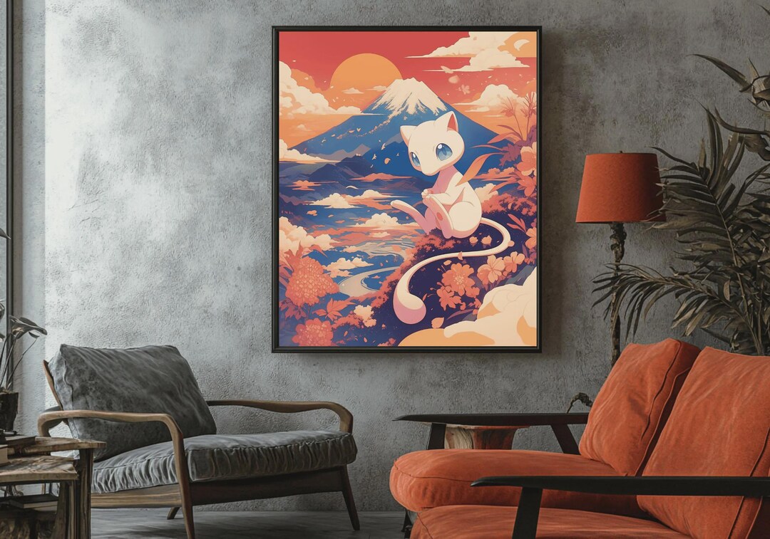 Mew Anime Poster: Japanese Home Decor (digital Download) - Etsy