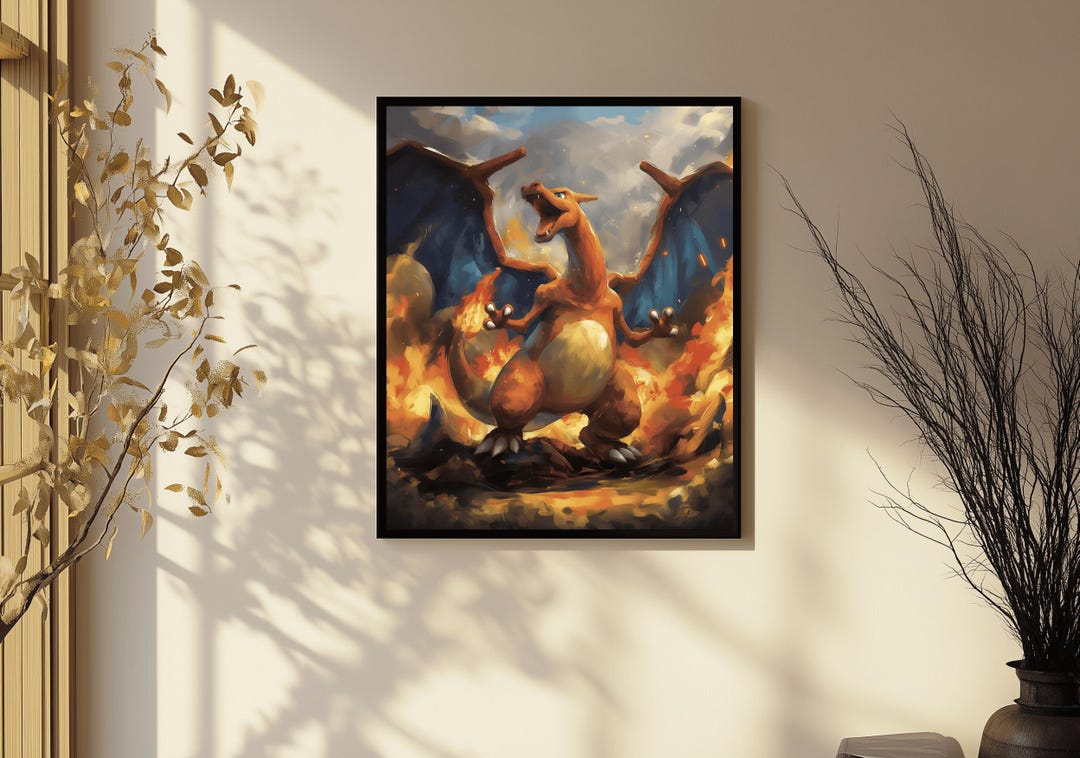 Charizard Poster, Anime Poster, High Quality, Printable Wall Art ...