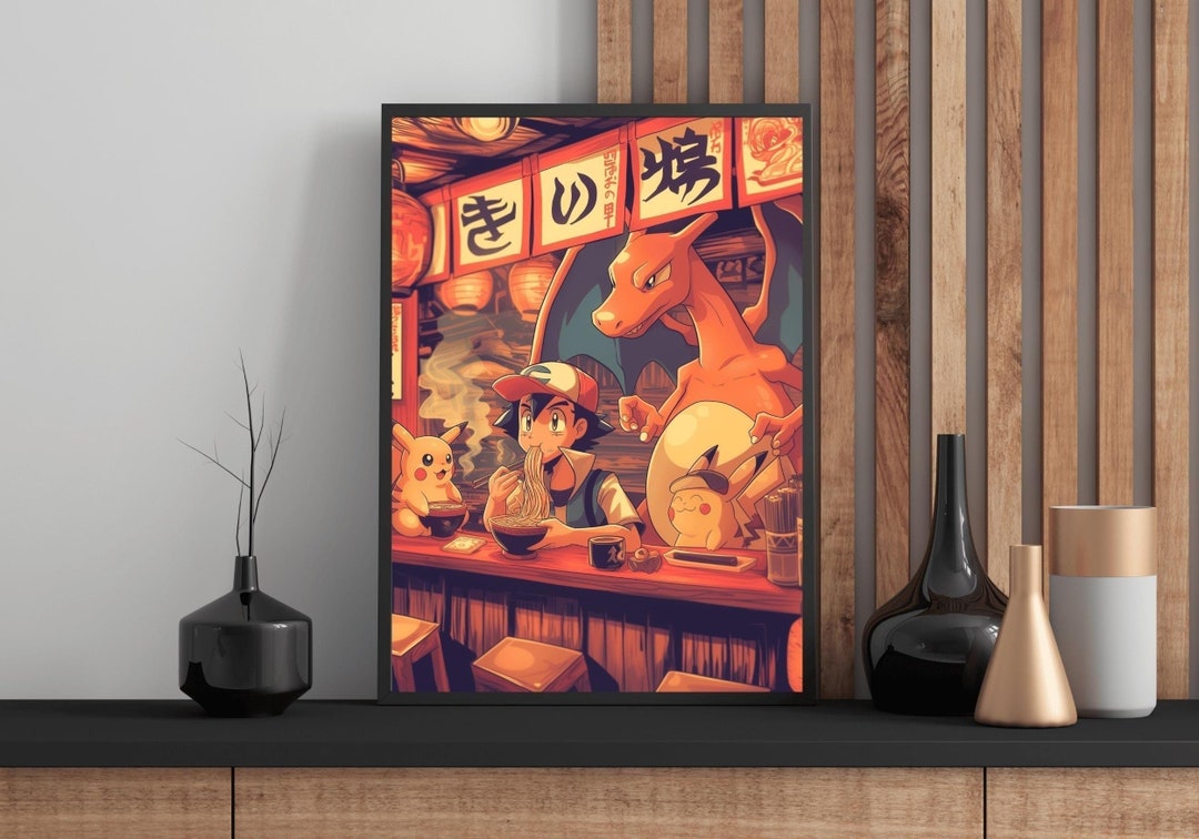 Ash Team Ramen Series , Anime Poster, High Quality, Printable Wall Art ...