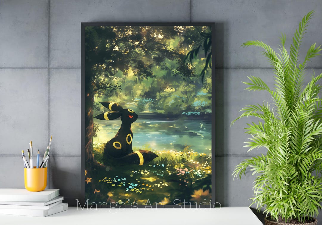 Umbreon Pokemon, Anime Poster, Printable Art, Japanese Home Decor ...