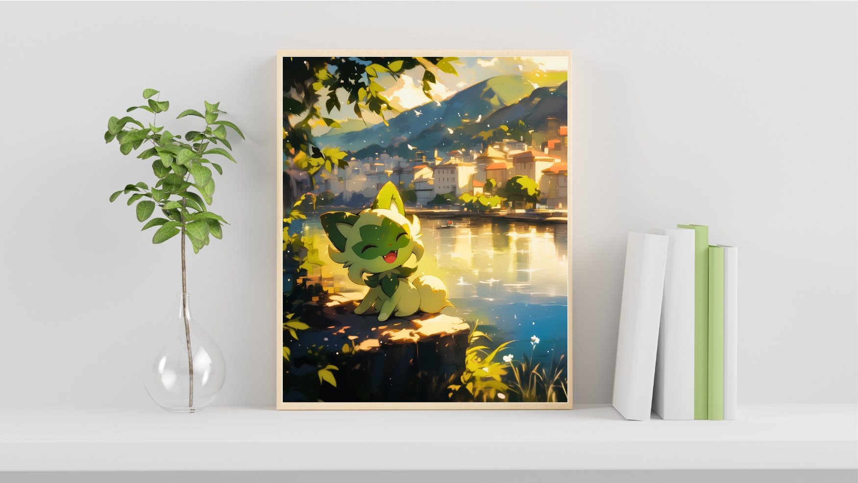 Sprigatito Pokemon, Anime Poster, High Quality, Printable Wall Art ...