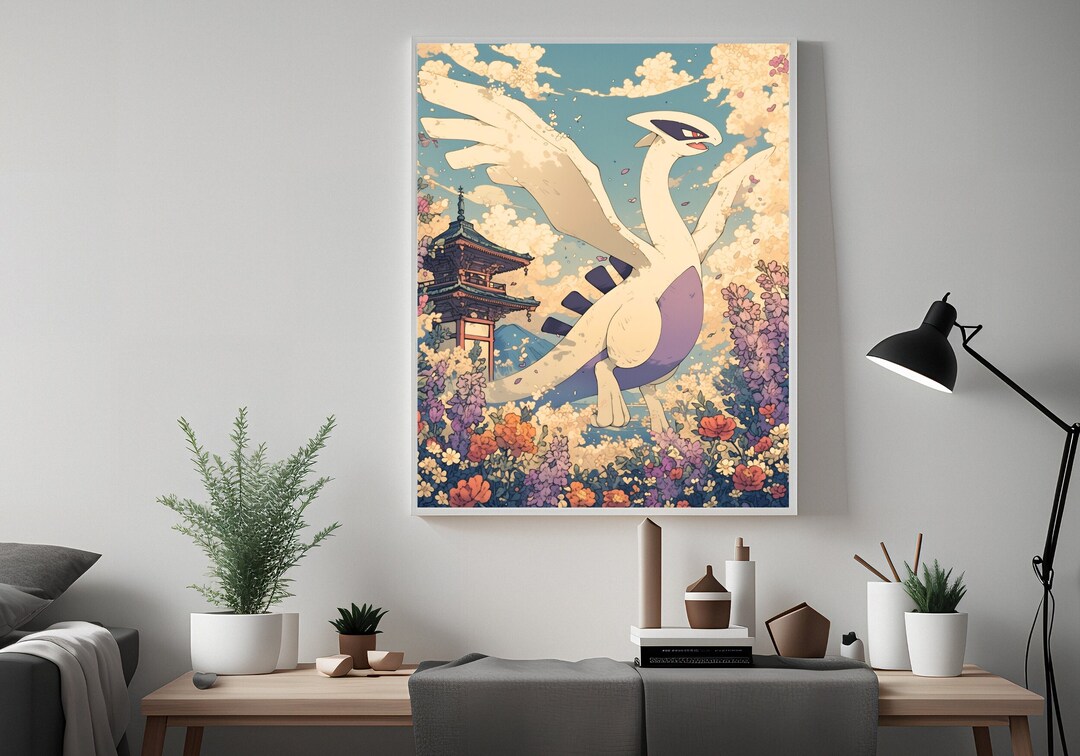 Lugia Pokemon, Anime Poster, High Quality, Printable Wall Art, Bedroom ...