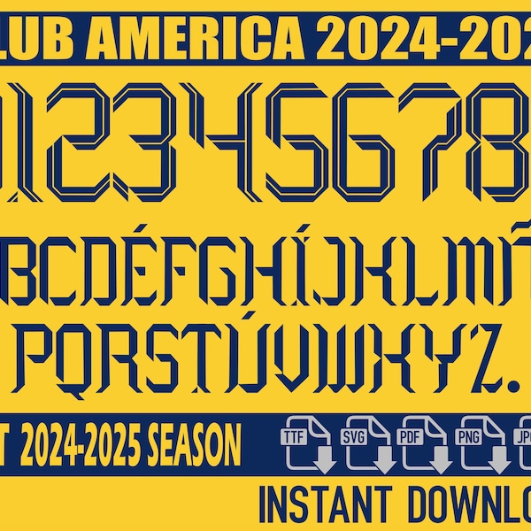 Club America Font - Etsy
