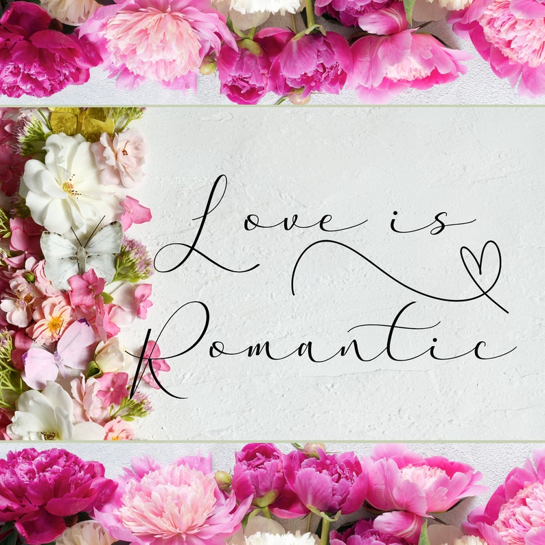Romantic Font Calligraphy Font, Modern Handwritten Font, Digital Font ...