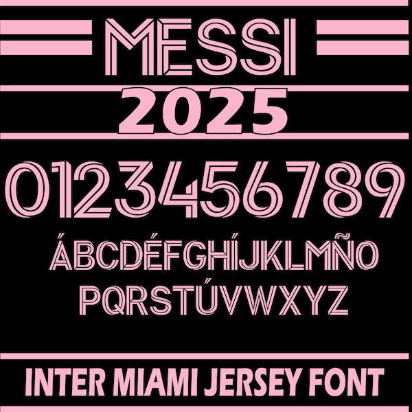 Inter Miami Font - Etsy