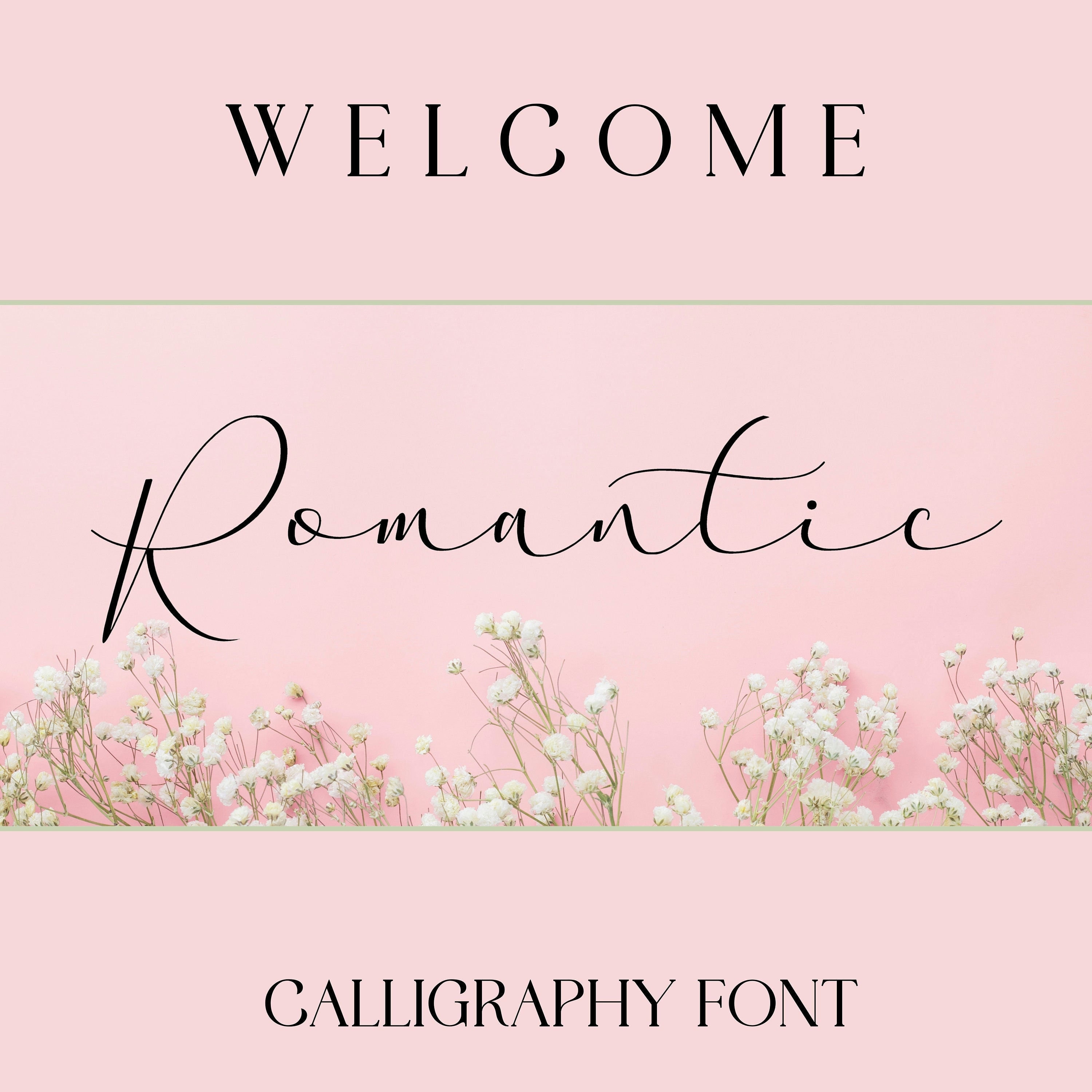 Romantic Font Calligraphy Font, Modern Handwritten Font, Digital Font ...