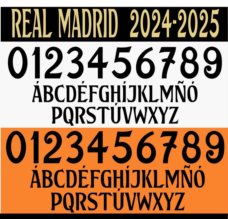 Real Madrid 2024-2025 Font International Competitions– Digital Download ...