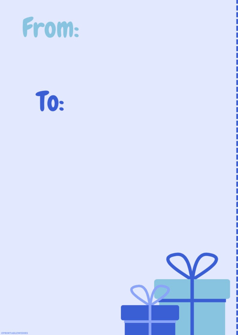 Printable Birthday Card Blue Affordable Instant Download Cute - Etsy