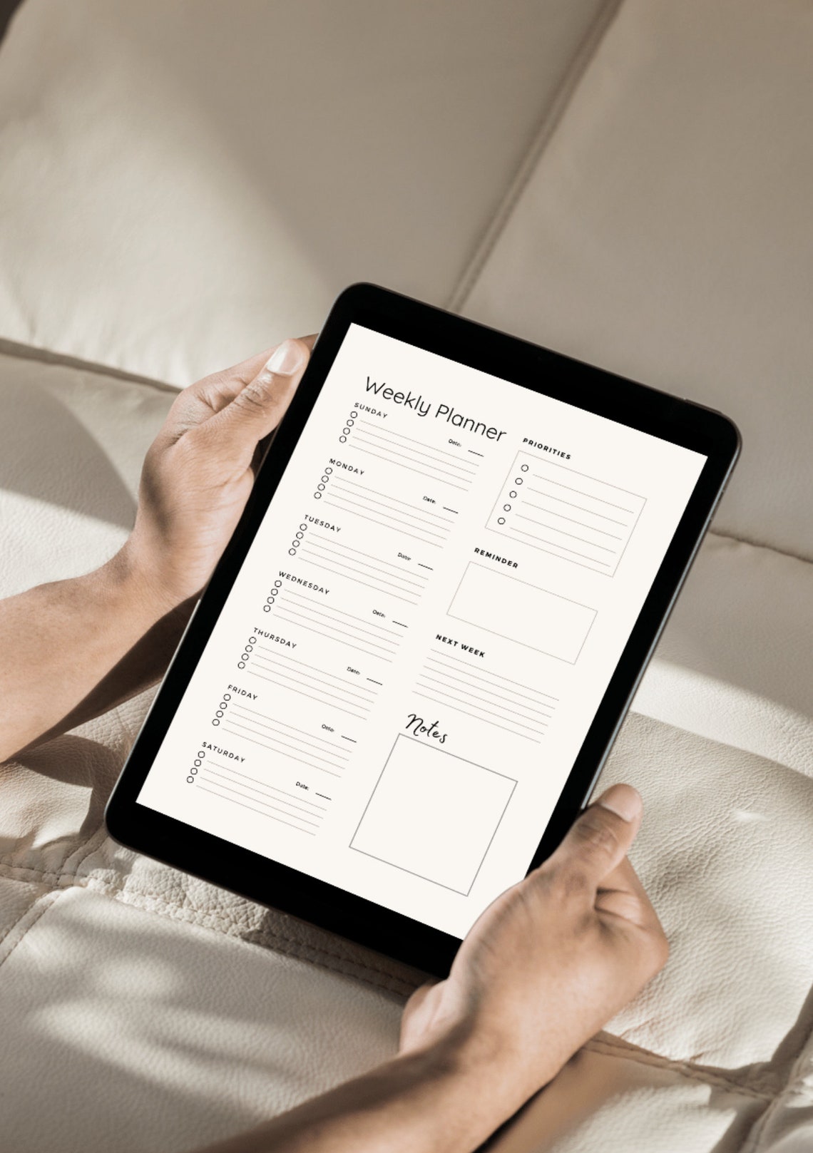Minimalist Daily Checklist Printable & Fillable, to Do List Template ...
