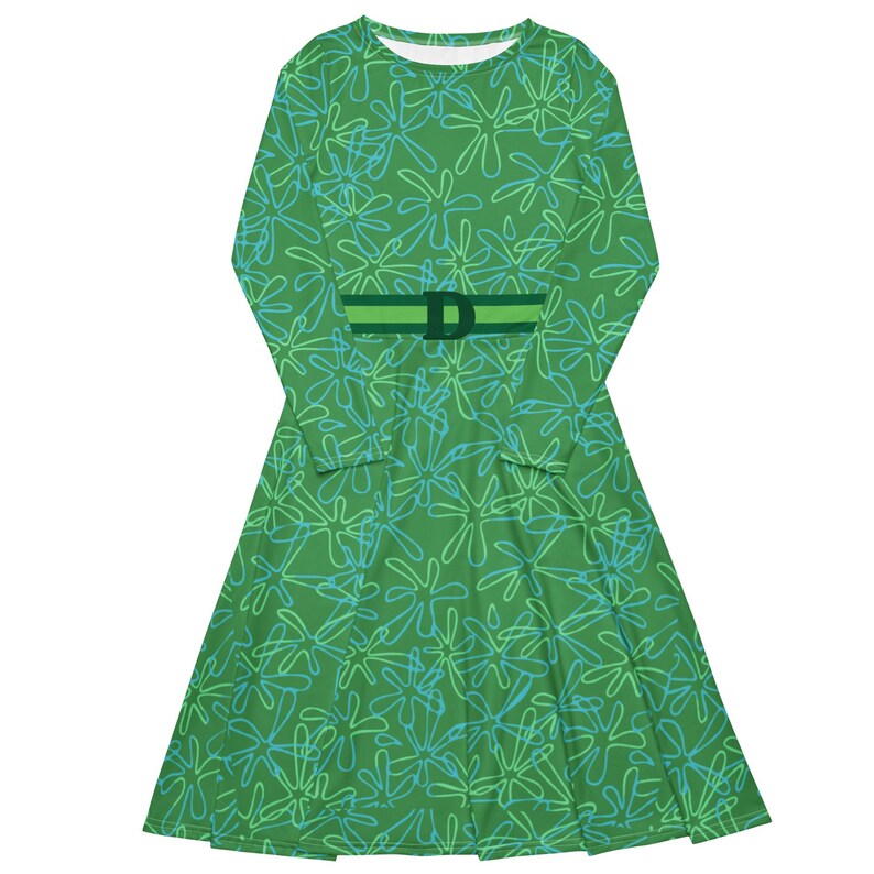 Green Dress With Flowers Disgust Cosplay Halloween Costume Pixar Inside ...