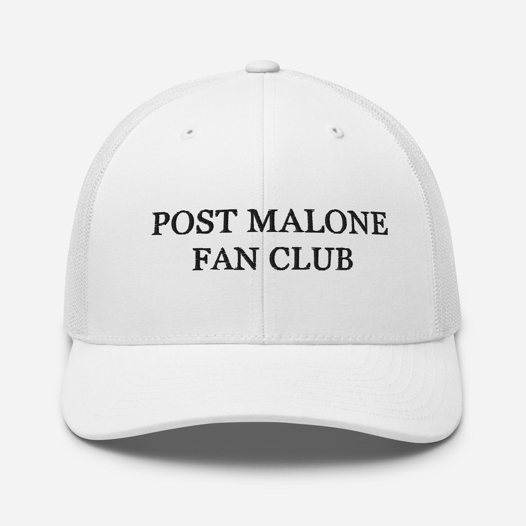 Posty Post Malone Fan Club Trucker Hat Post Malone Fan Embroidered 6 ...