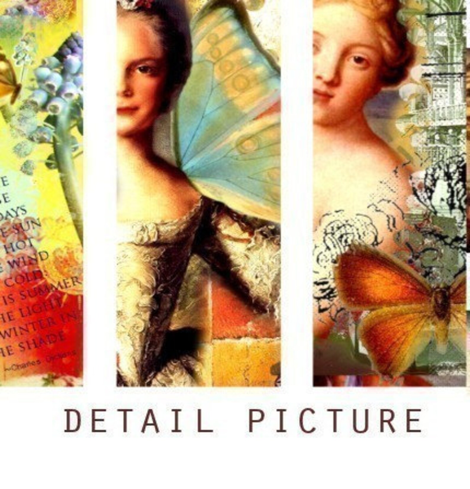 Hidden Butterflies Wings 1x3 Inch Altered Art Digital Collage Print ...