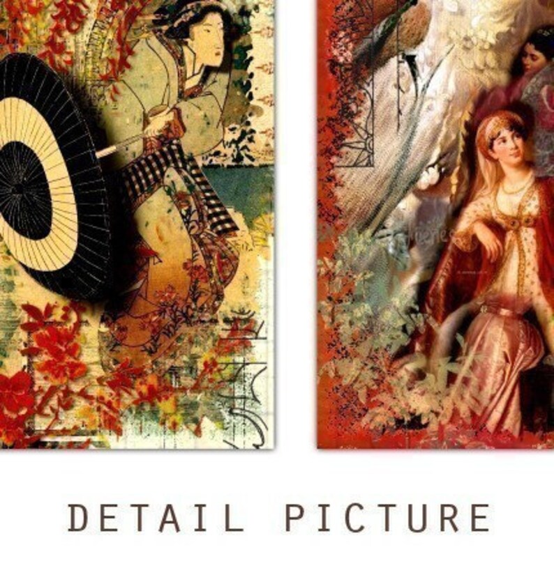 ATC Altered Art Women Digital Collage Print Sheet No114 - Etsy