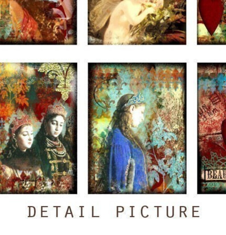 Women Altered Art Digital Collage Print Sheet No72 - Etsy