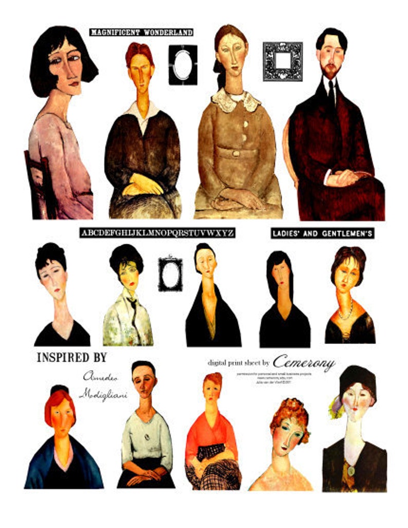 Paper Dolls for Altered Art Digital Collage Sheets No245 - Etsy