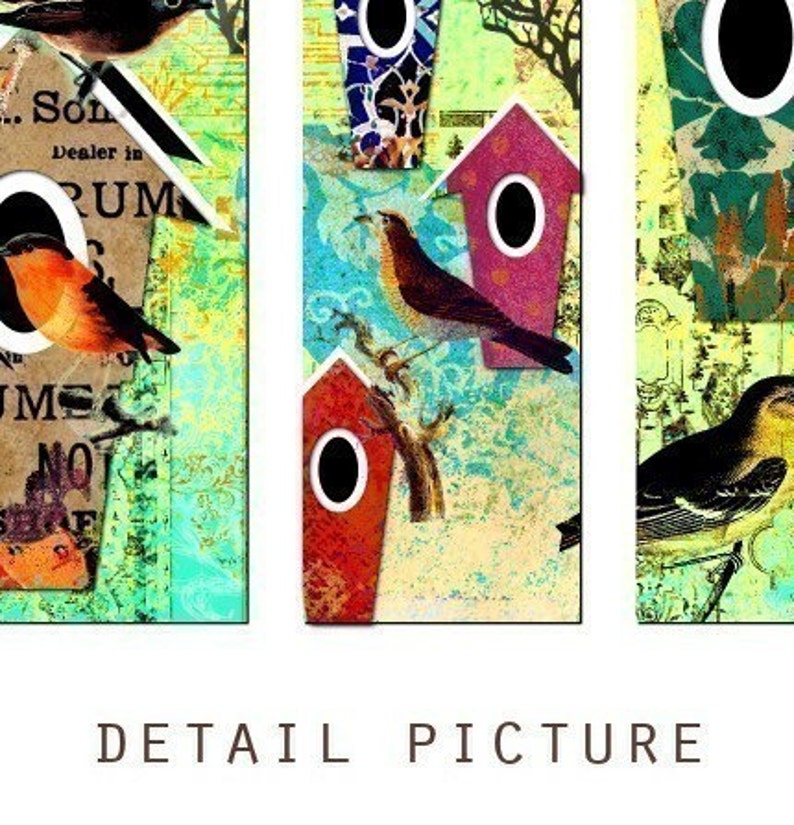 Bird Houses Digital Collage Print Sheet No128 - Etsy