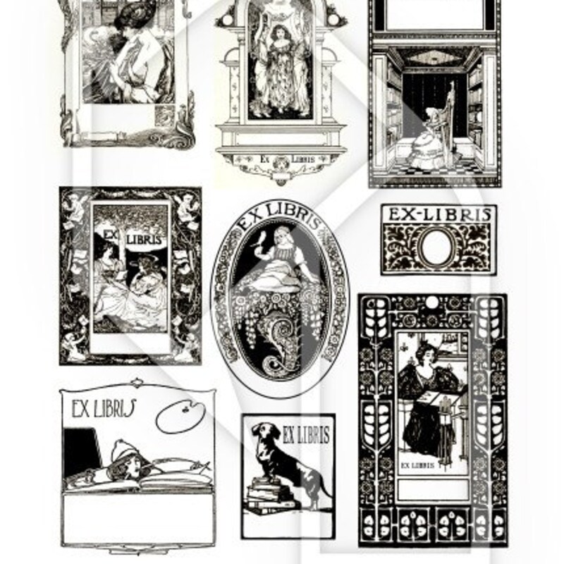 Digital Bookplates - Etsy