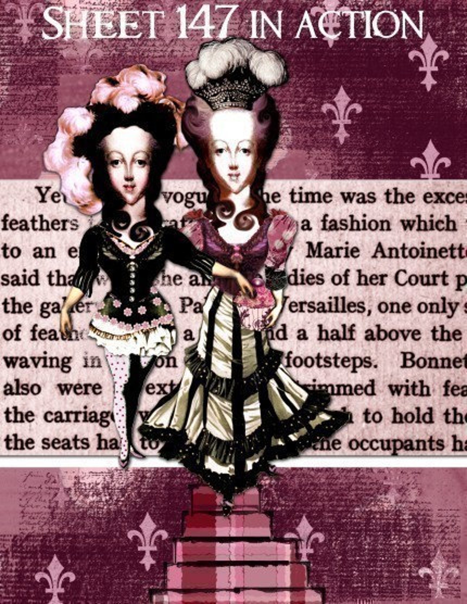 Paper Doll Marie Antoinette Digital Collage Print Sheet No147 - Etsy