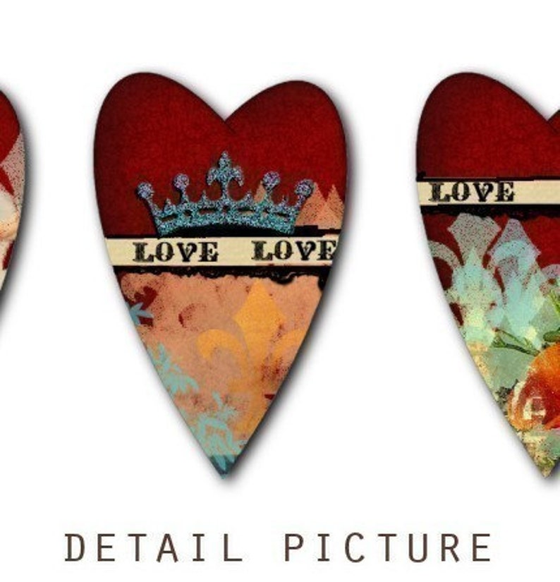 Hearts Altered Art Digital Collage Print Sheet No47 - Etsy