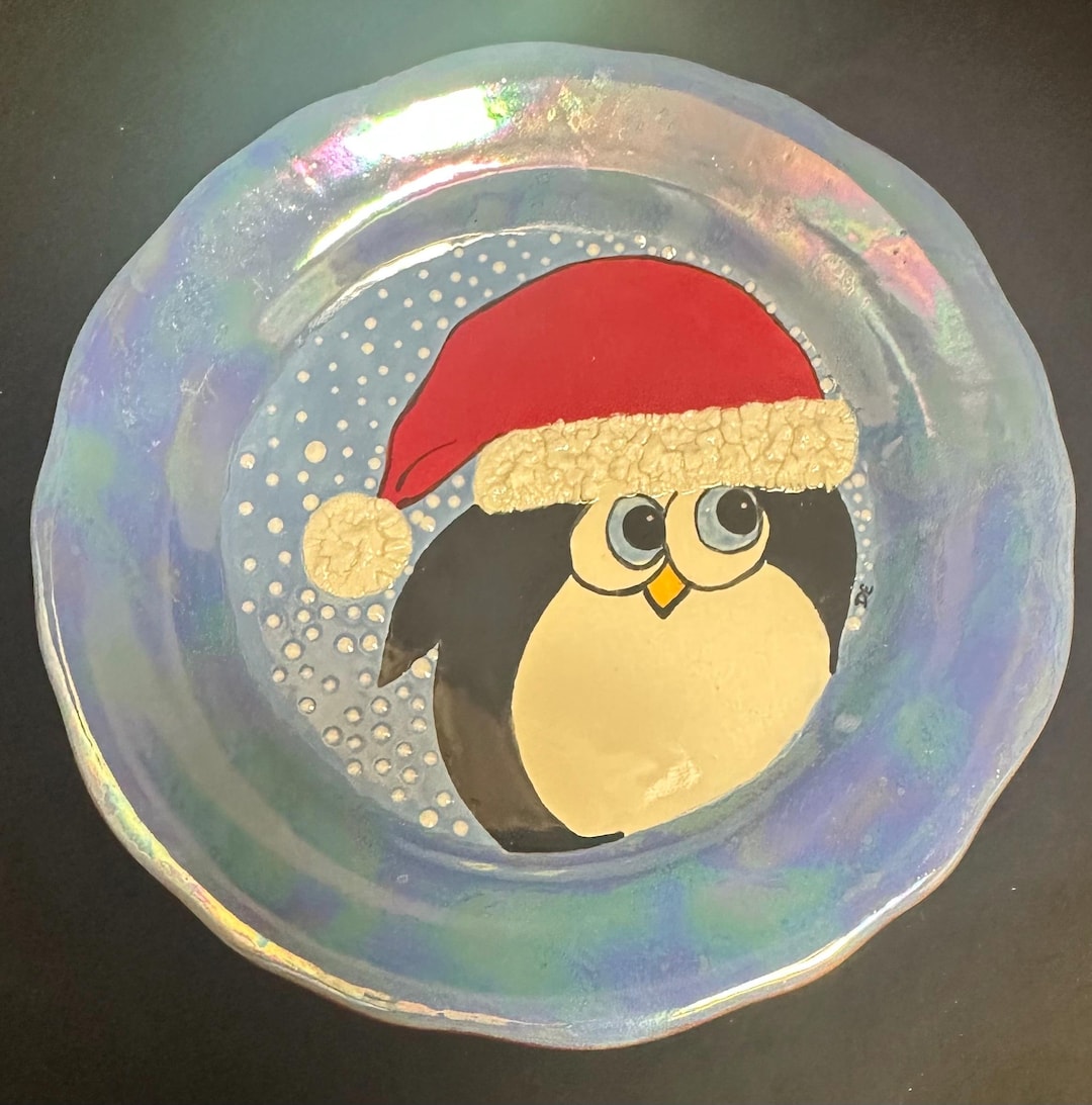 Studio Pottery Penguin Plate Signed DE. 8 1/2” D - Etsy