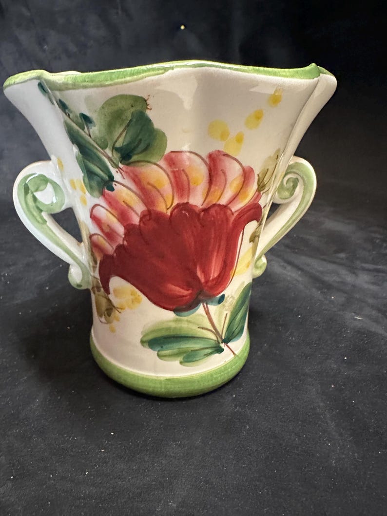 Hand-painted in Italy for FTD Vase - Etsy