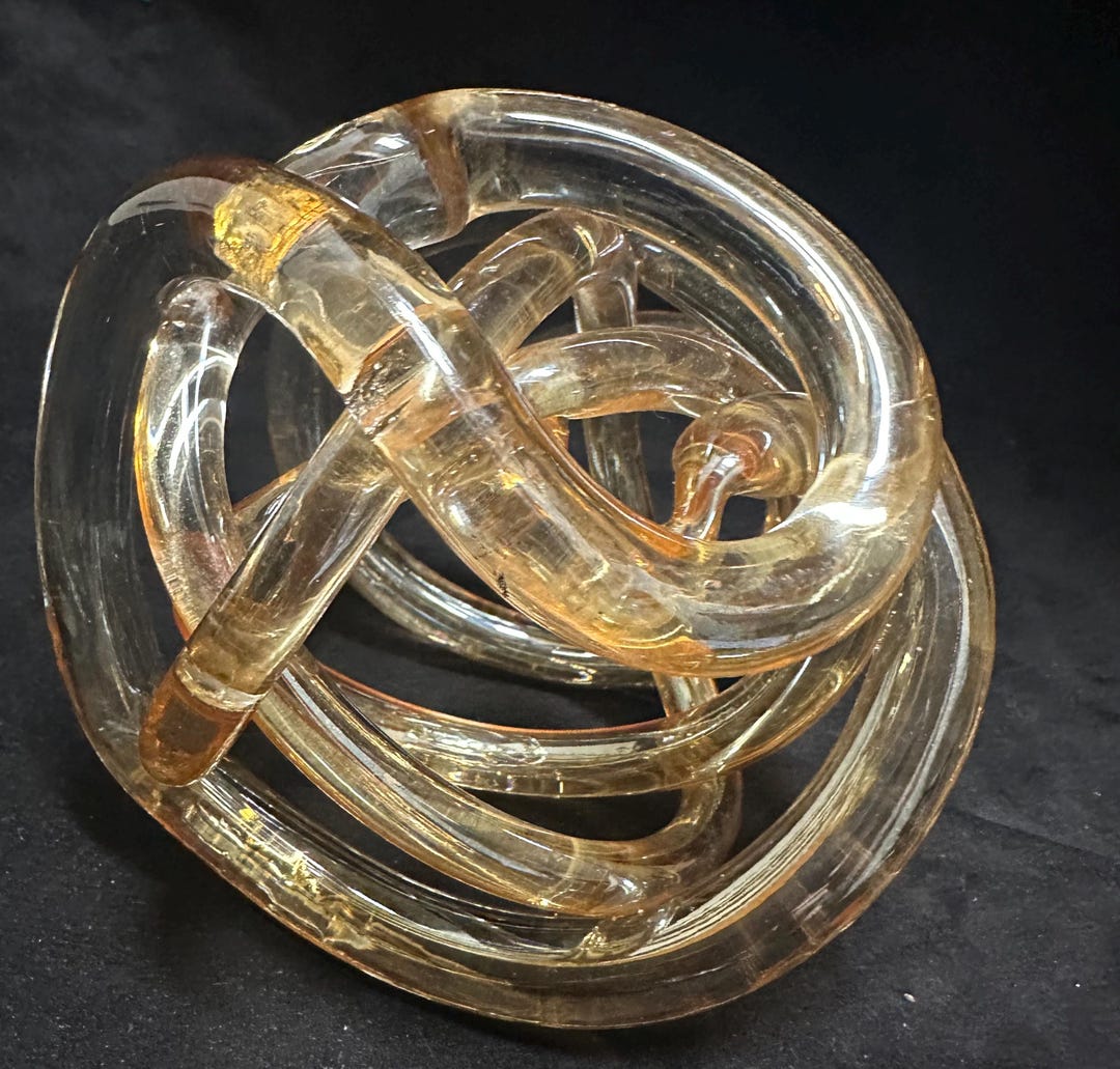 Decorative Amber Glass Knot - Etsy