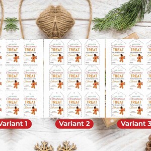 Printable Gingerbread Man Gift Tag, for Someone Sweet Favor Tag, Winter ...