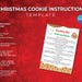 Editable Christmas Cookie Instructions Card Template, Cookie Decorating ...